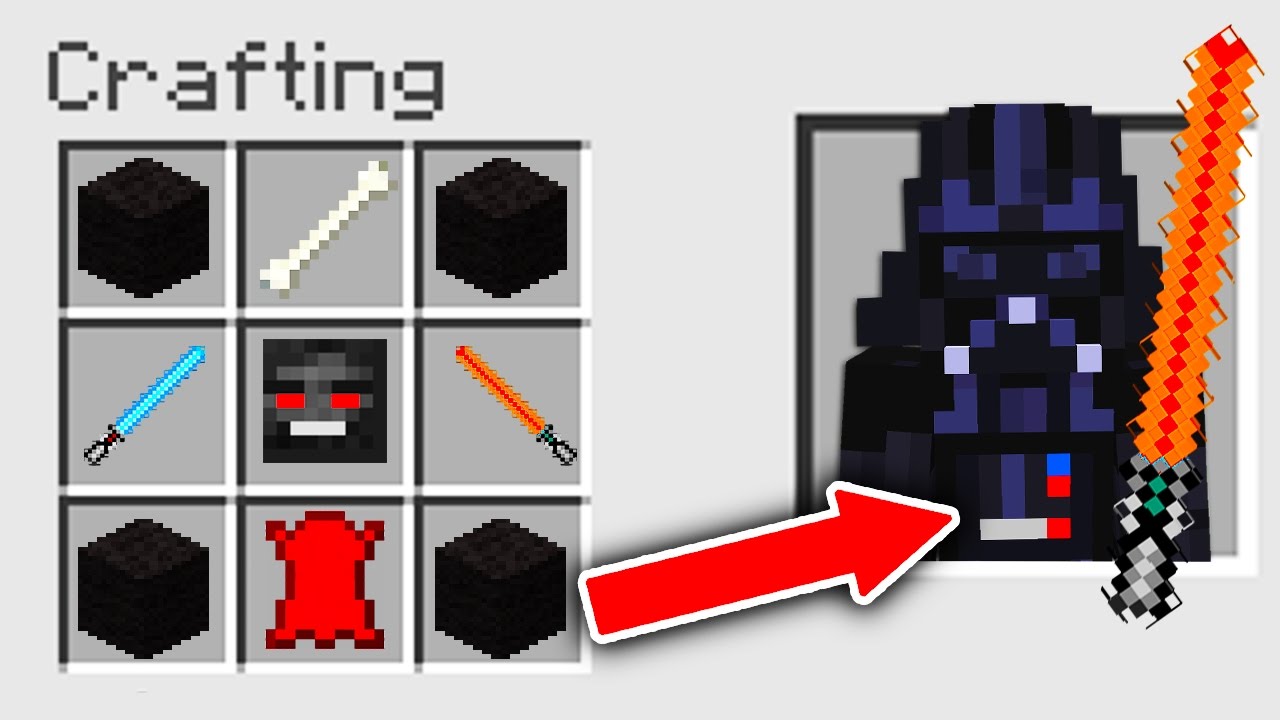 Minecraft How to Craft Darth Vader | Star Wars | Minecraft Console ...