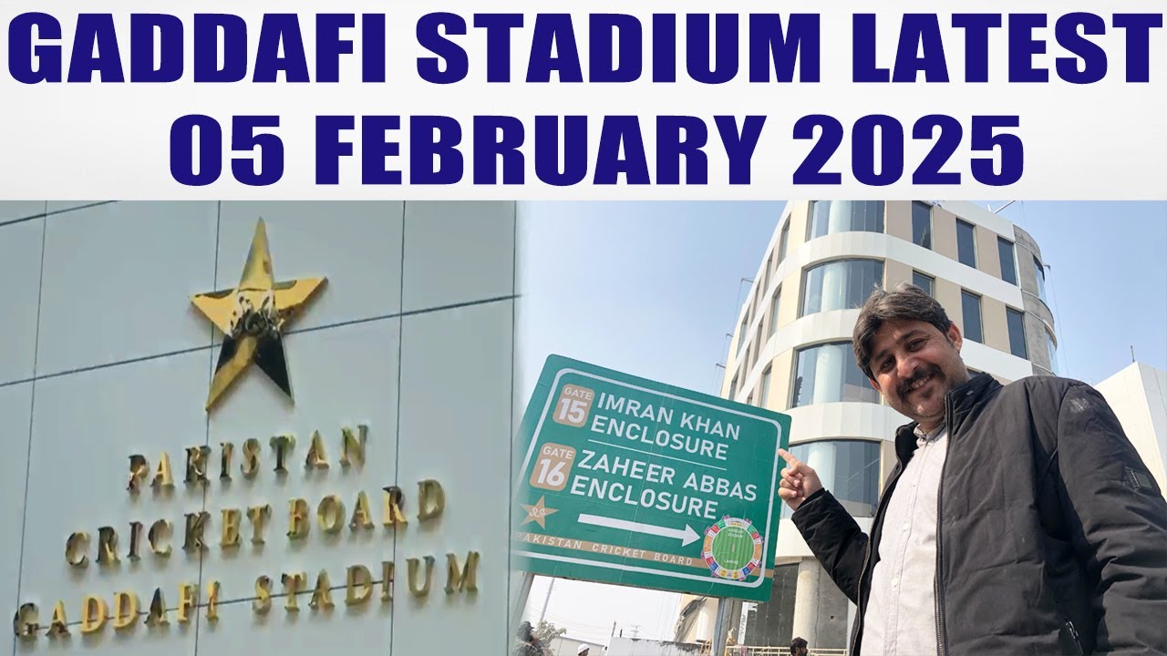 Gaddafi stadium renovation latest update from outside - YouTube