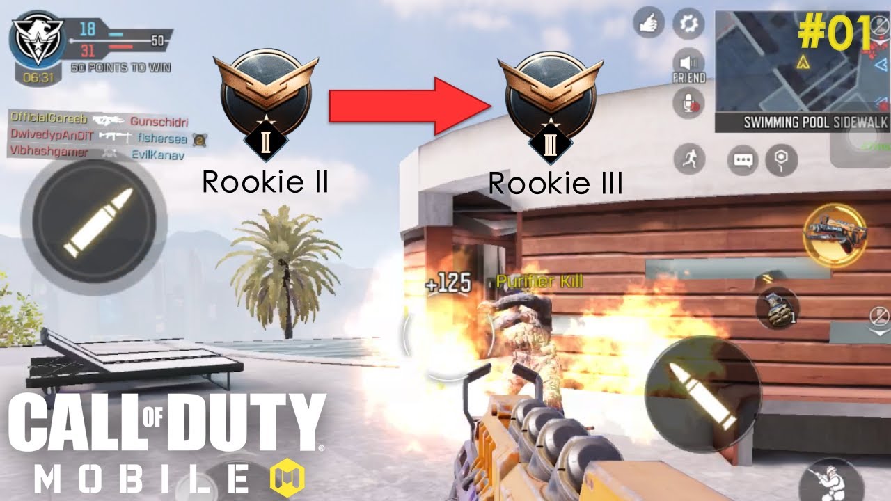 ROOKIE II to ROOKIE III - COD MOBILE - RANKED MATCH - 18 KILLS | PART 1 ...