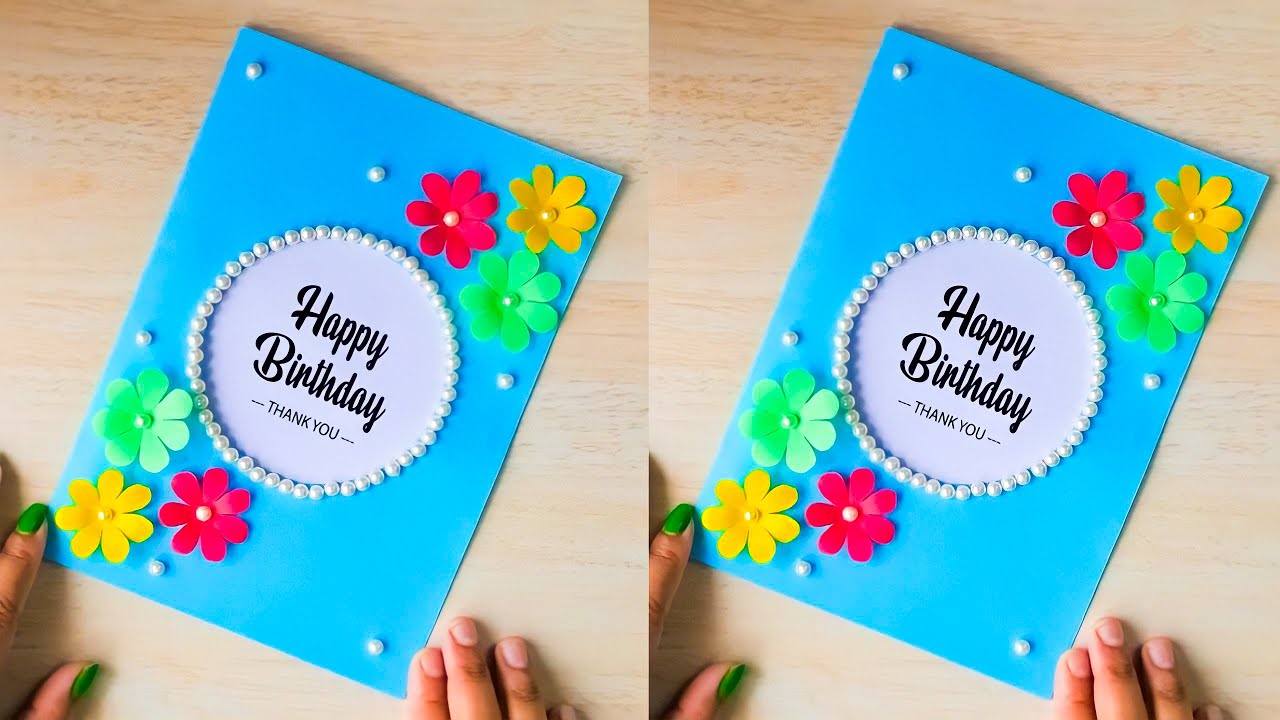 How to make easy happy birthday card making | Easy card making ...