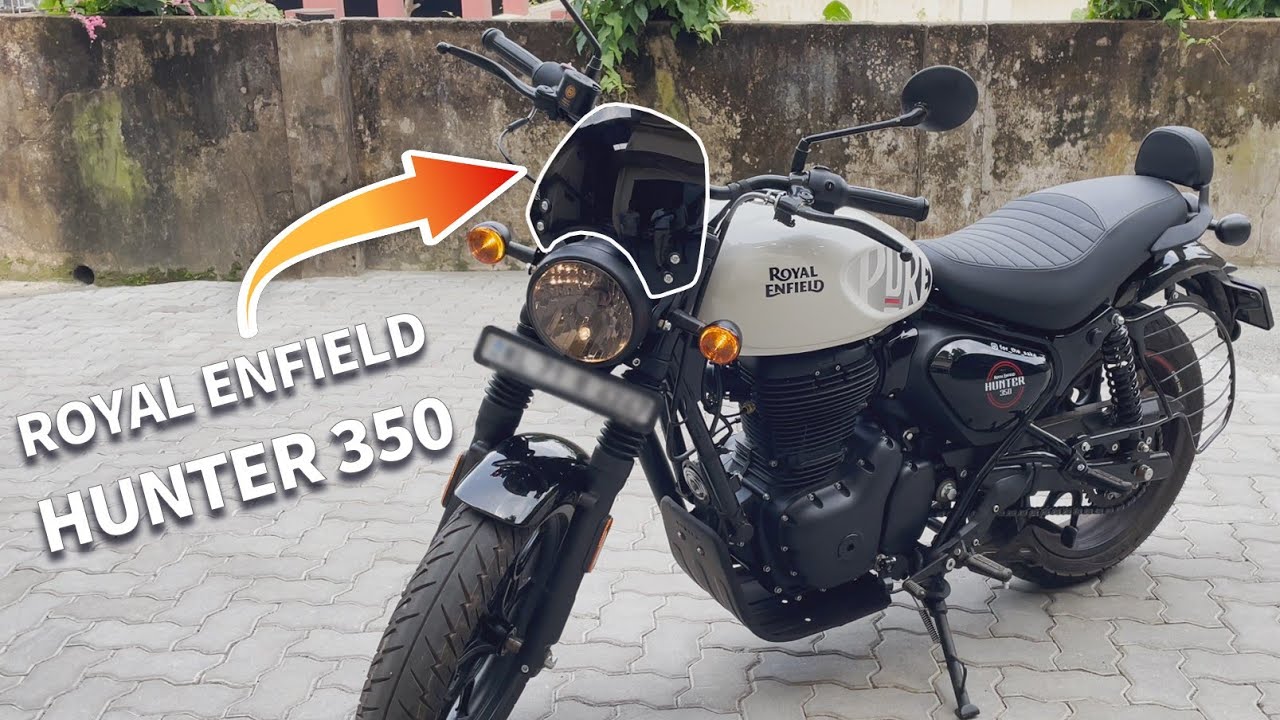 Royal Enfield Hunter 350 Windshield Installation - #hunter350 - YouTube