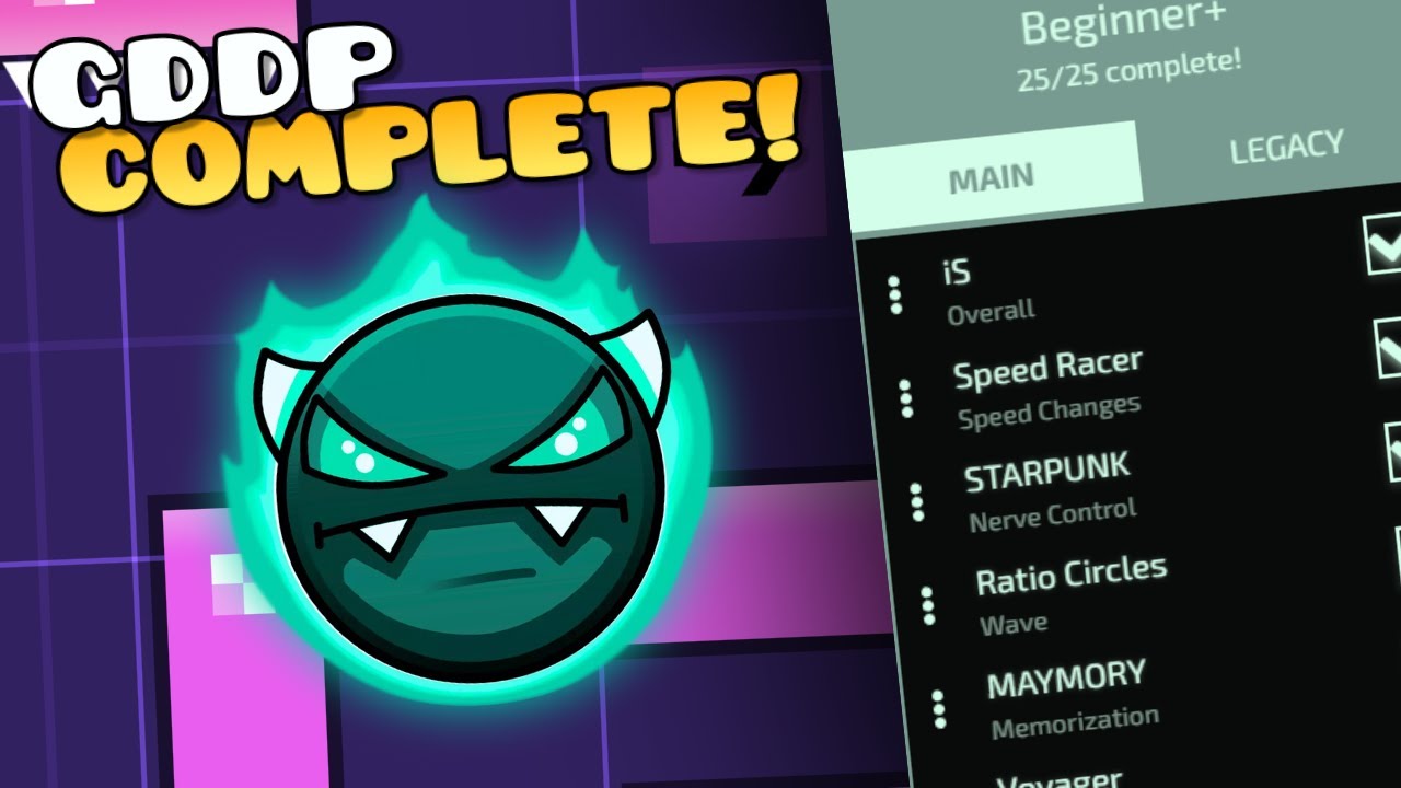 BEATING the Geometry Dash Beginner GDDP - YouTube