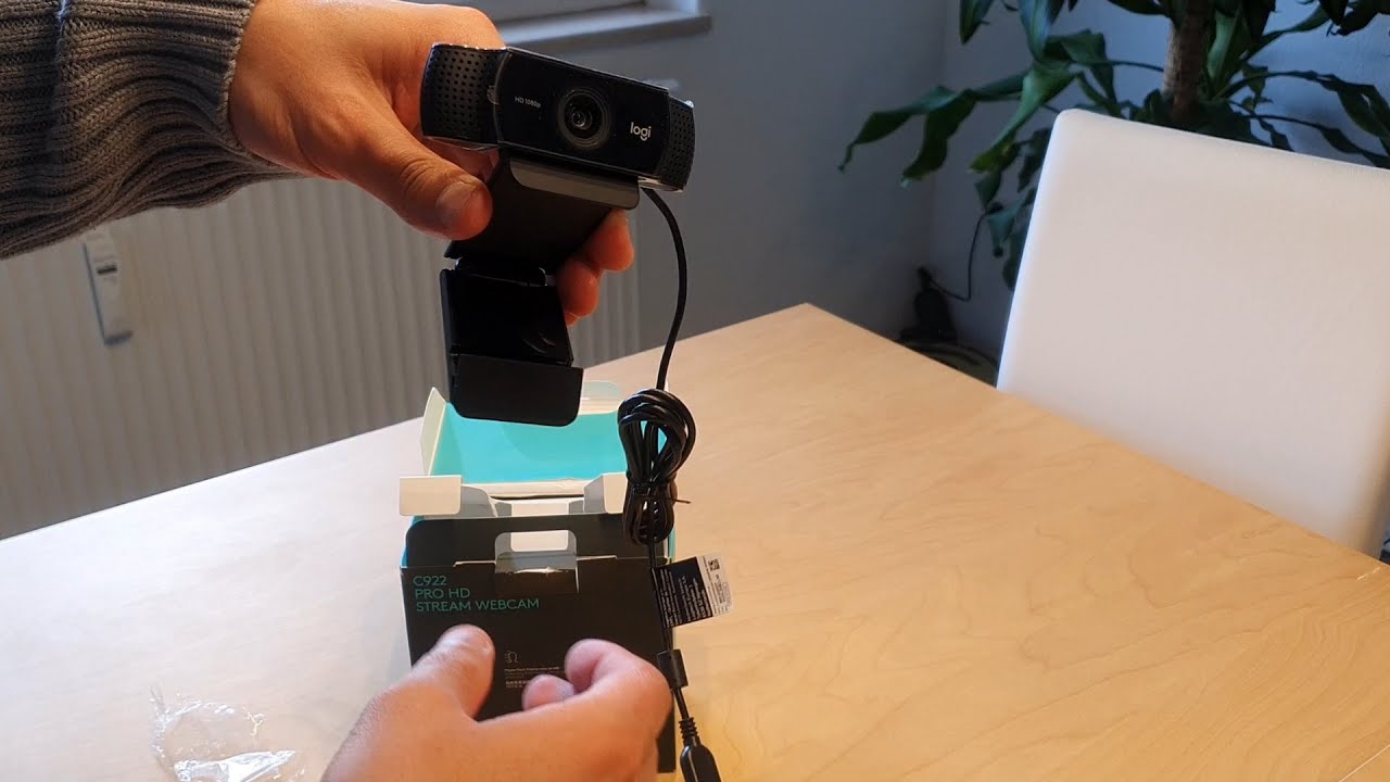 Logitech C922 PRO Webcam mit Stativ, Full HD 1080p - Unboxing ...