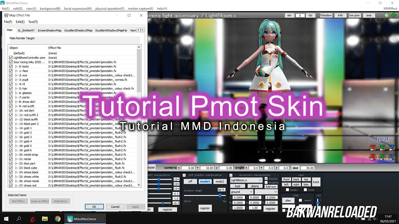 [MMD] Tutorial Pmot Skin Effect - Tutorial MMD Bahasa Indonesia - YouTube
