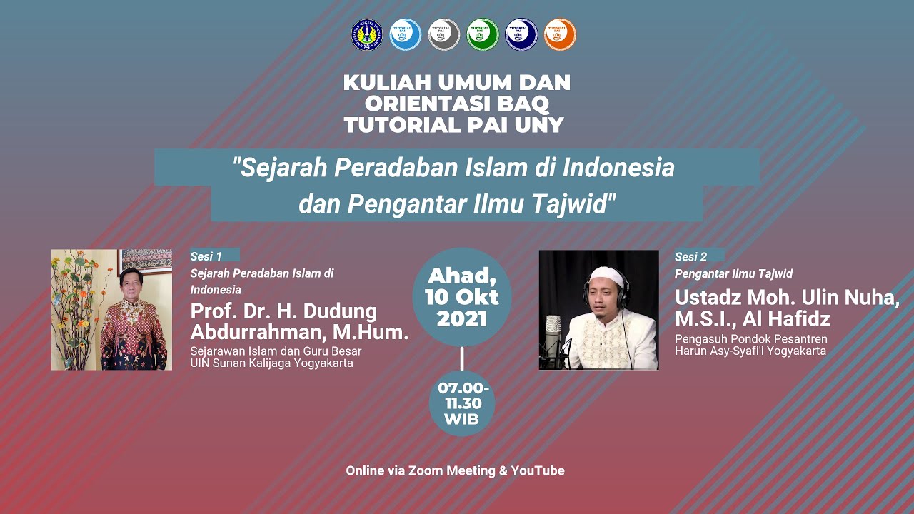 Kuliah Umum dan Orientasi BAQ Tutorial PAI UNY | Ahad, 10 Oktober 2021 - YouTube