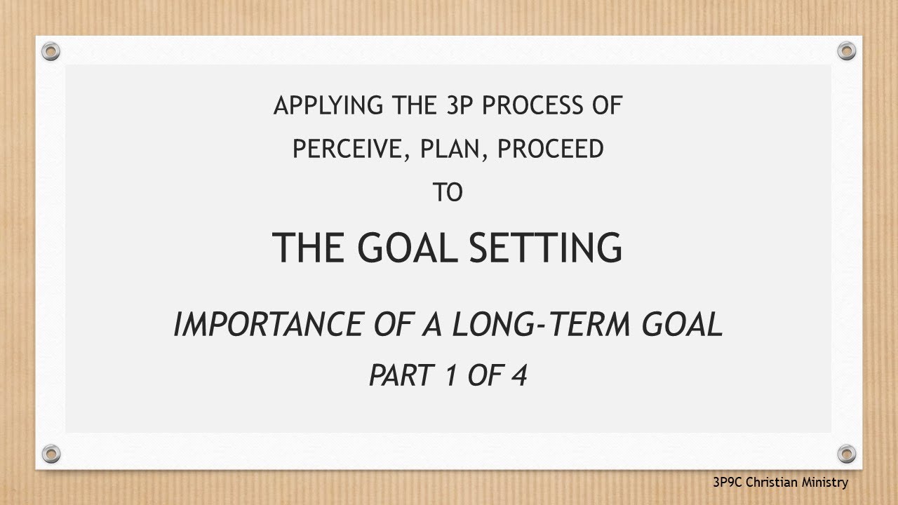 The Goal Setting - Importance of a Long-Term Goal - YouTube