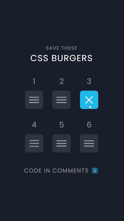 CSS Menu bar for Fronted Developer 03 | CSS Burger Animation Using html & css | @codebrowser ...