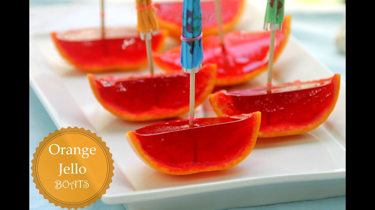 Orange Jello Boats - 3 Ingredients - YouTube