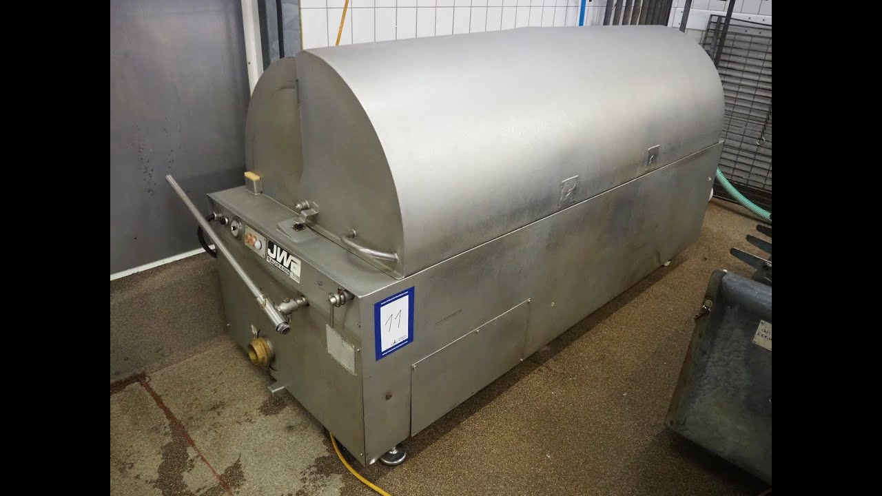 789-11: JWE Baumann scalding and dehairing machine - YouTube