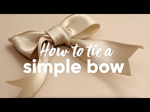 How to Tie a Simple Bow - YouTube