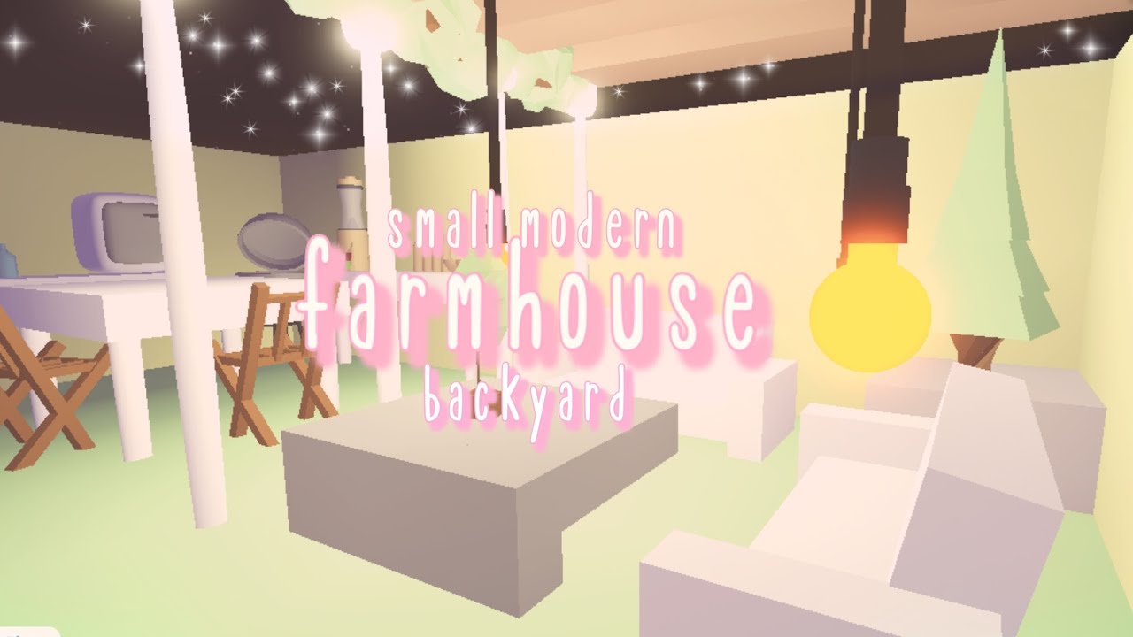 Small modern farmhouse backyard build (part 3) [adopt me roblox ...