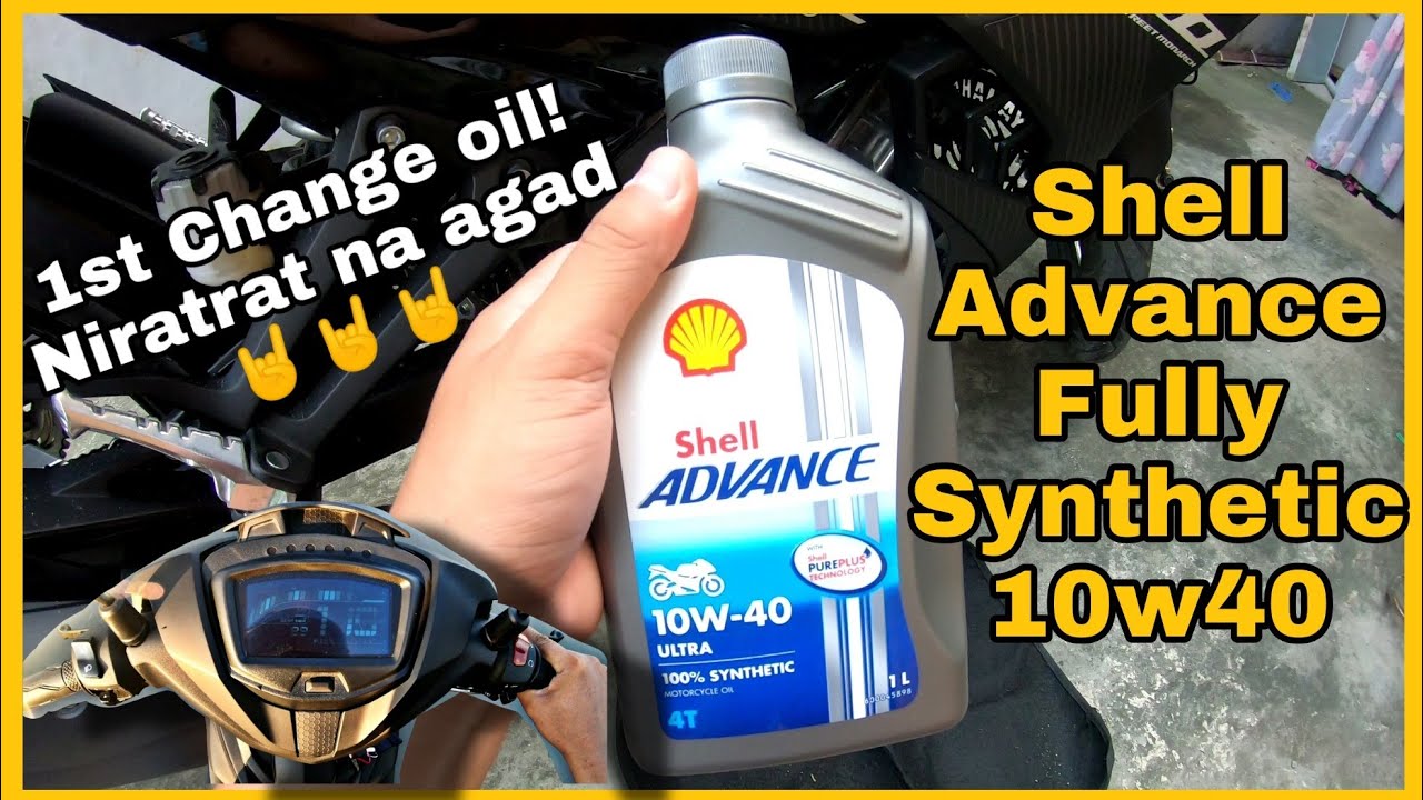 1st Change Oil ng Yamaha Sniper v2 | Shell advance Fully synthetic 10w ...