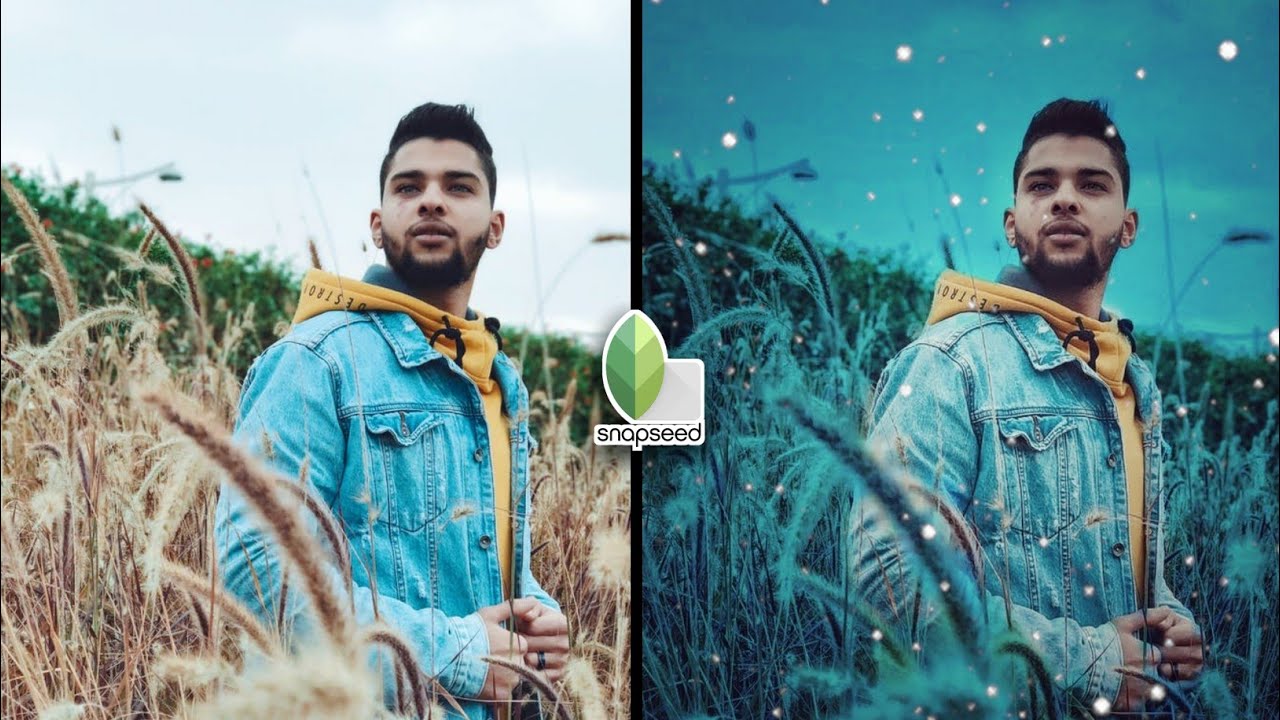 Edit Foto Blue Colour Background Effect || Snapseed Tutorial - YouTube