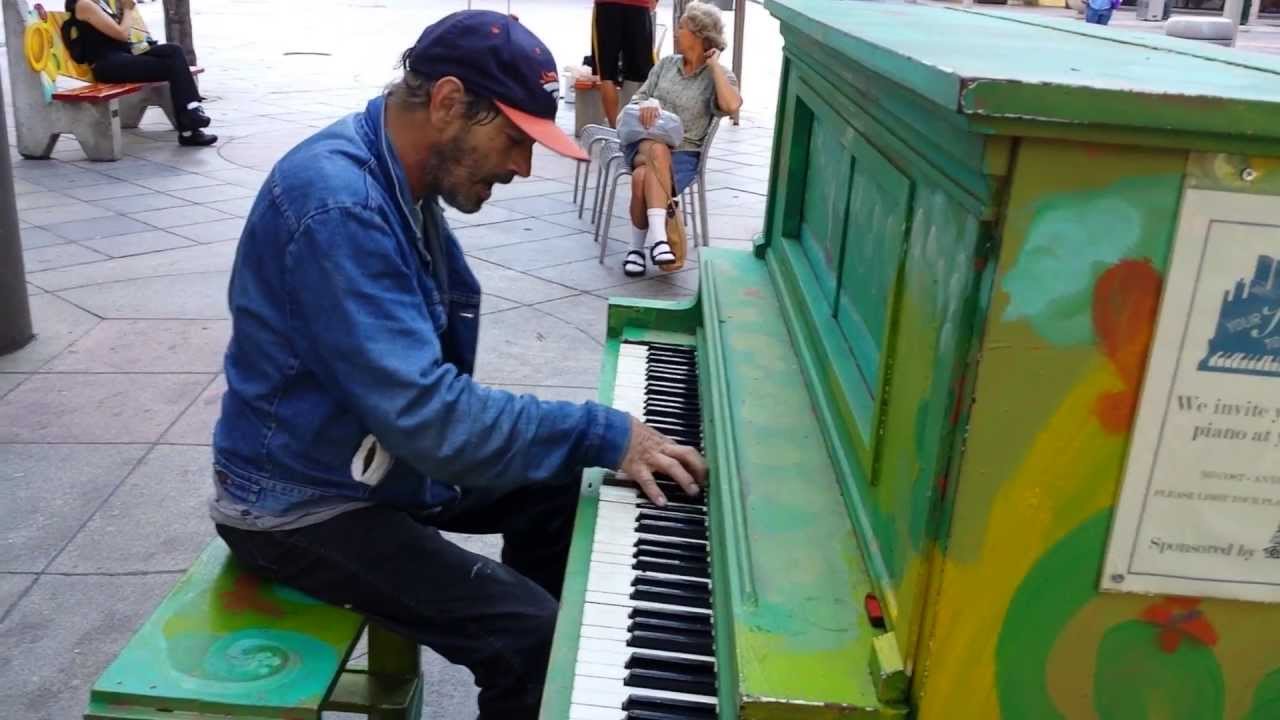 Homeless guy Plays Bohemian Rhapsody on the streets of Denver - YouTube