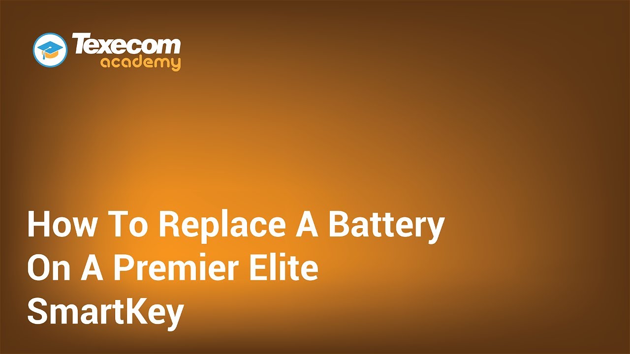 How To Replace A Battery On A Texecom Premier Elite Smartkey - YouTube