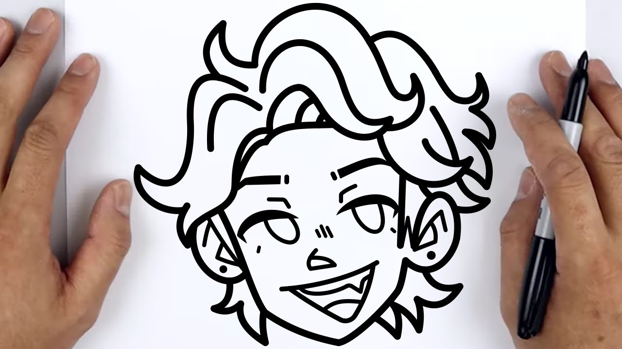 HOW TO DRAW SENPAI FACE | Friday Night Funkin (FNF) - Easy Step By Step ...