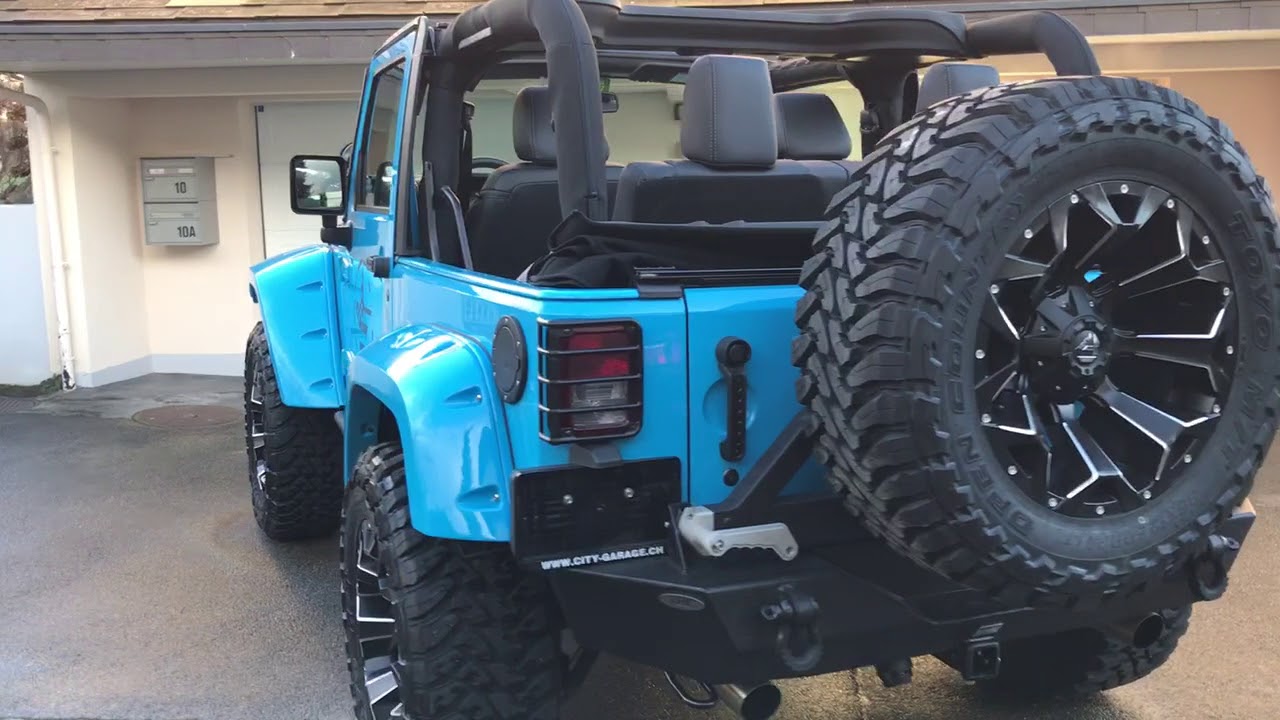 Jeep Wrangler JK Night Eagle Chief Blue - YouTube
