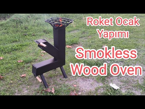 Roket Ocak Yapımı/ Homemade Rocket Stove / How to Build a Simple Camp Stove / Smokless Wood Oven Diy