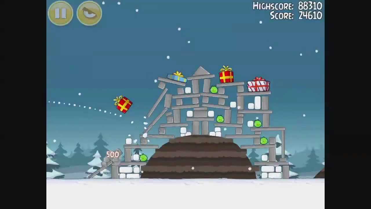 Angry Birds Seasons - Season's Greedings Level 1-14 Walkthrough 3 Stars ...
