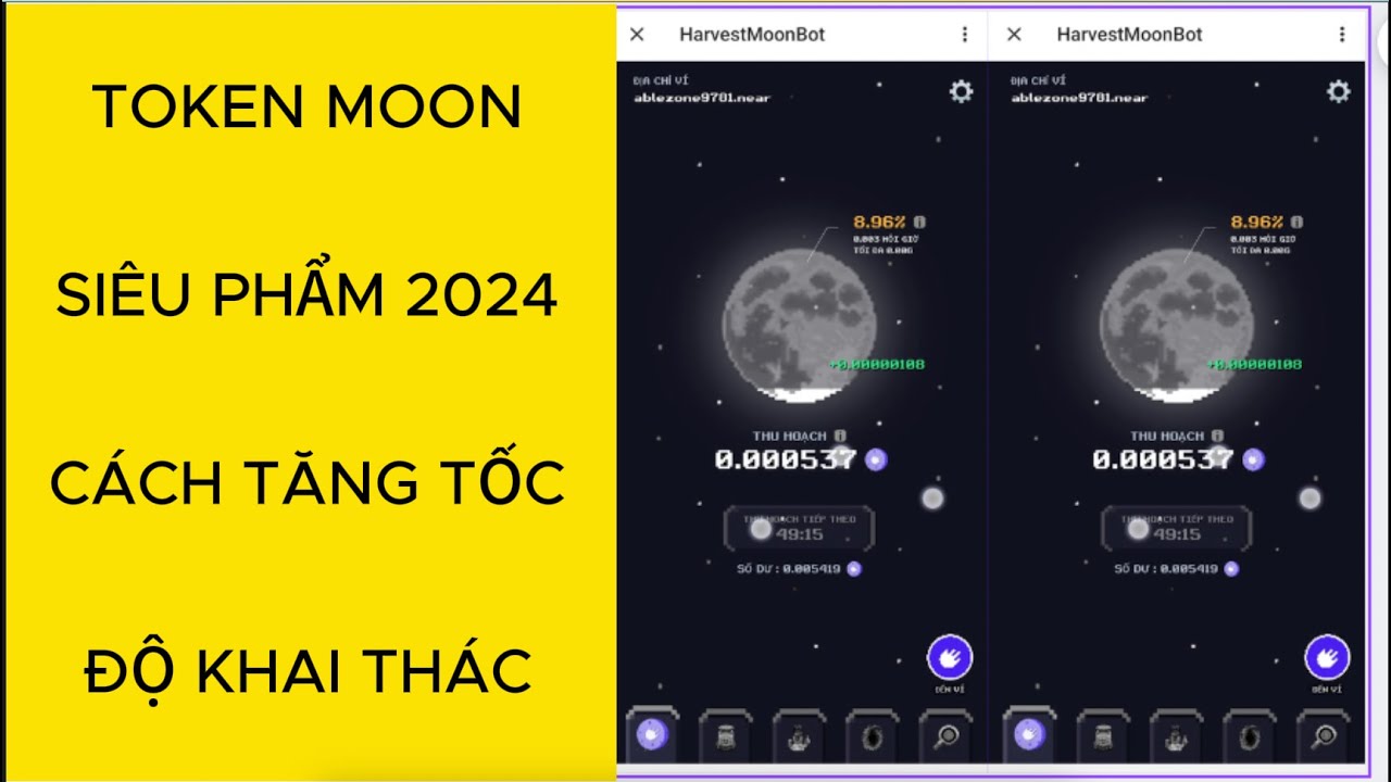 TOKEN MOON - SIÊU PHẨM 2024 - CÁCH TĂNG TỐC ĐỘ KHAI THÁC - YouTube