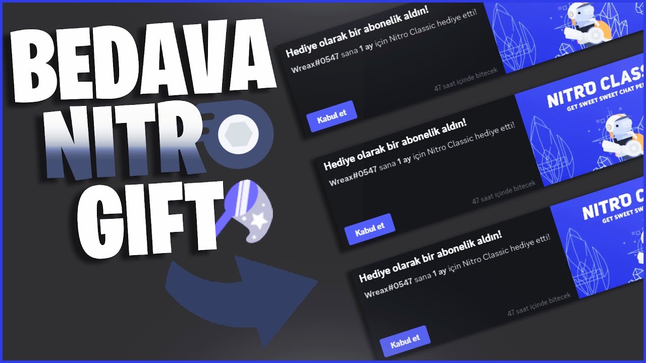 Discord Bedava Nitro Gift Alma 2023 | Nitro Classic Gift - YouTube