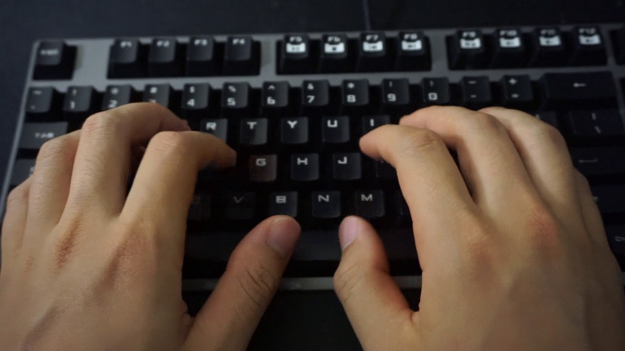 Cherry MX Blue O-Ring Silenced Sound Test - YouTube