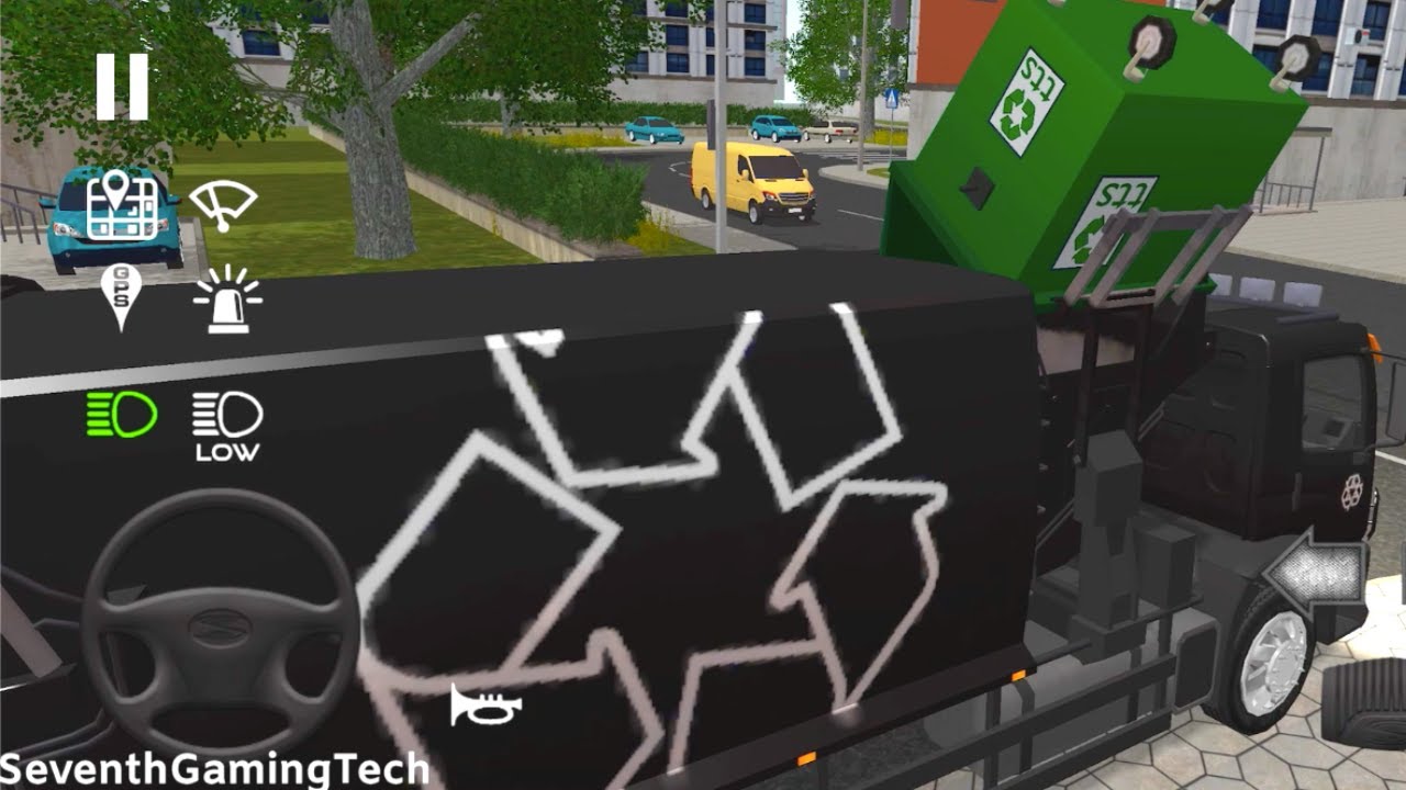 Black Edition Side Loader Garbage Truck ♻️🚛♻️ Trash Truck Simulator ...