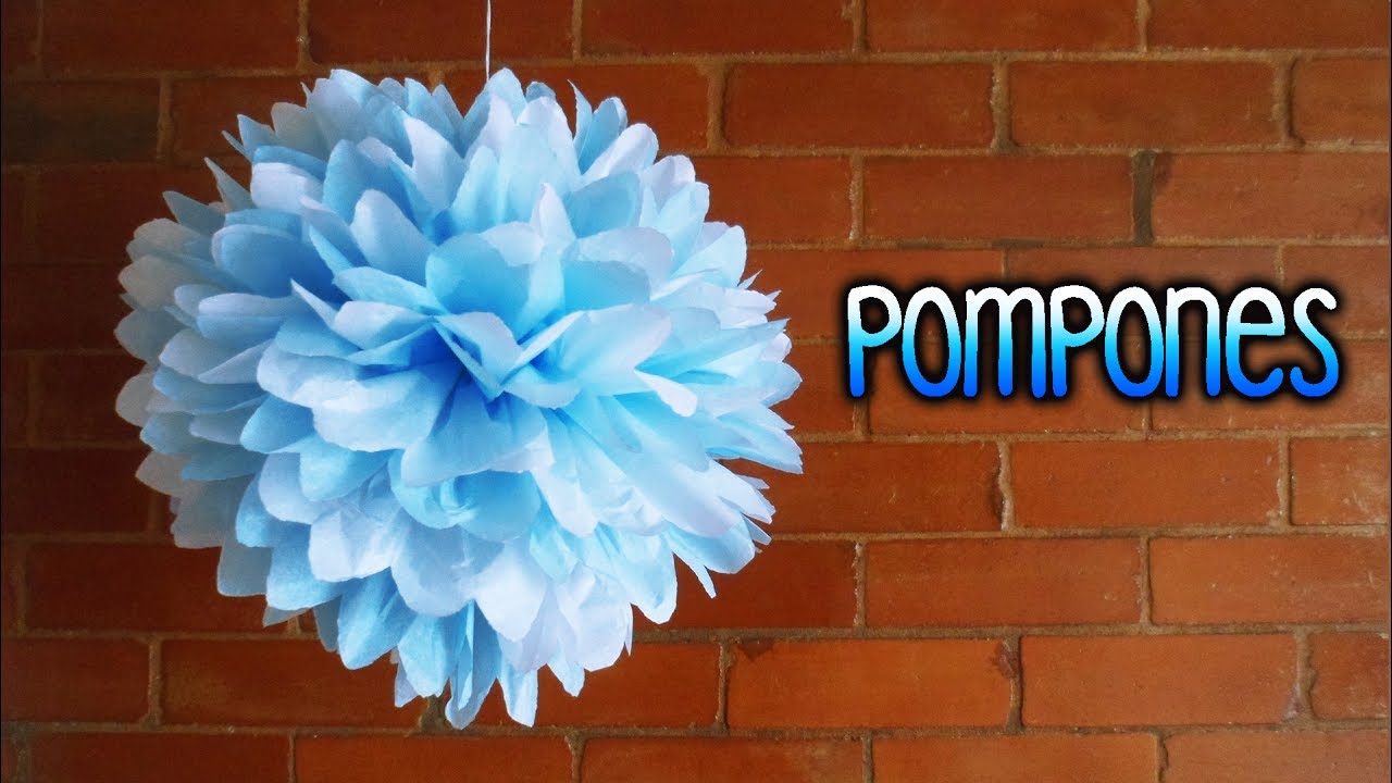 Como hacer pompones de papel - YouTube