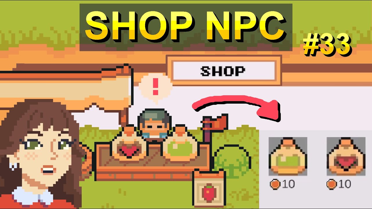 Shop NPC and Custom Shop Stock - Top Down Unity 2D #33 - YouTube