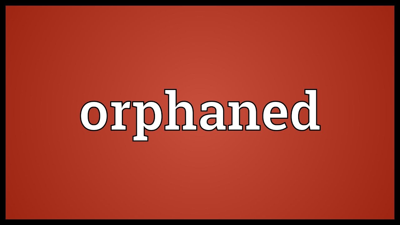 Orphaned Meaning - YouTube