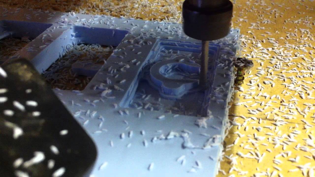 cnc routing plastic - YouTube