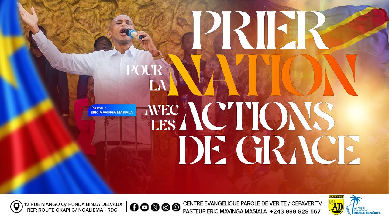 Prier Pour la Nation Avec Les Actions de Grâce II Pst. Eric Mavinga ...