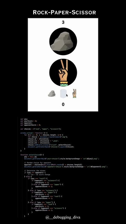 Rock Paper Scissor Using JavaScript ☘️ - YouTube