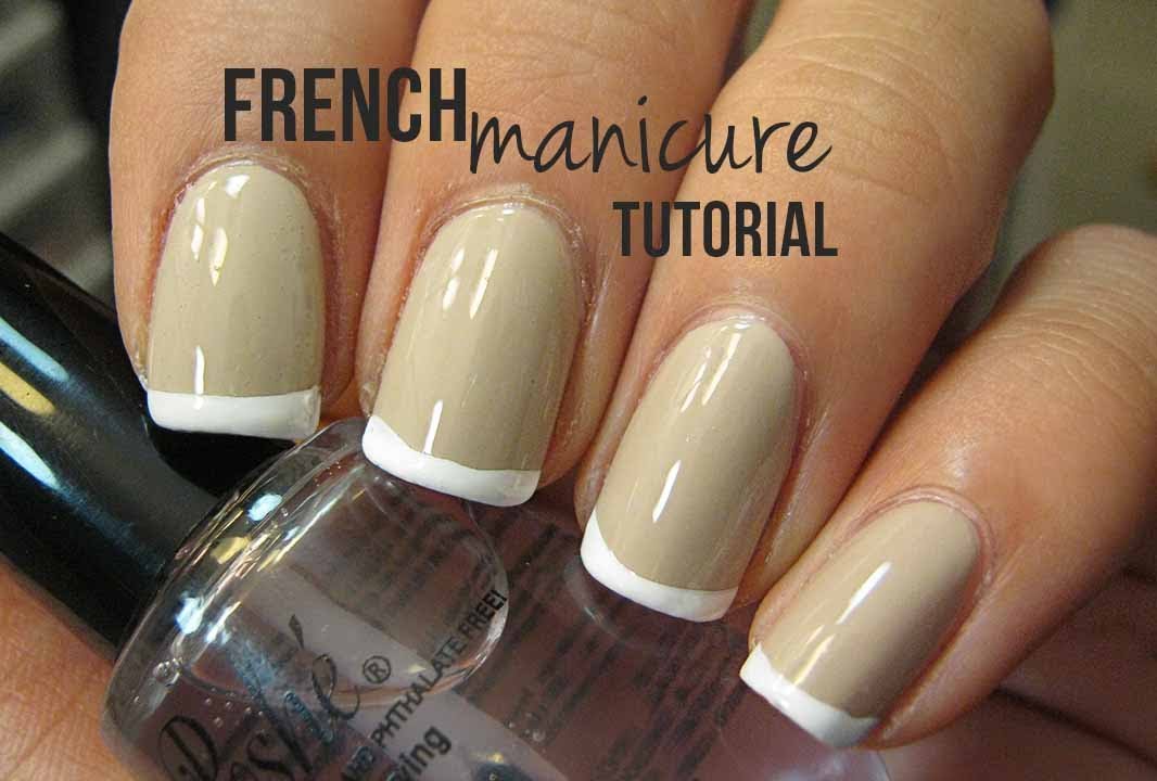 french white tip manicure - YouTube
