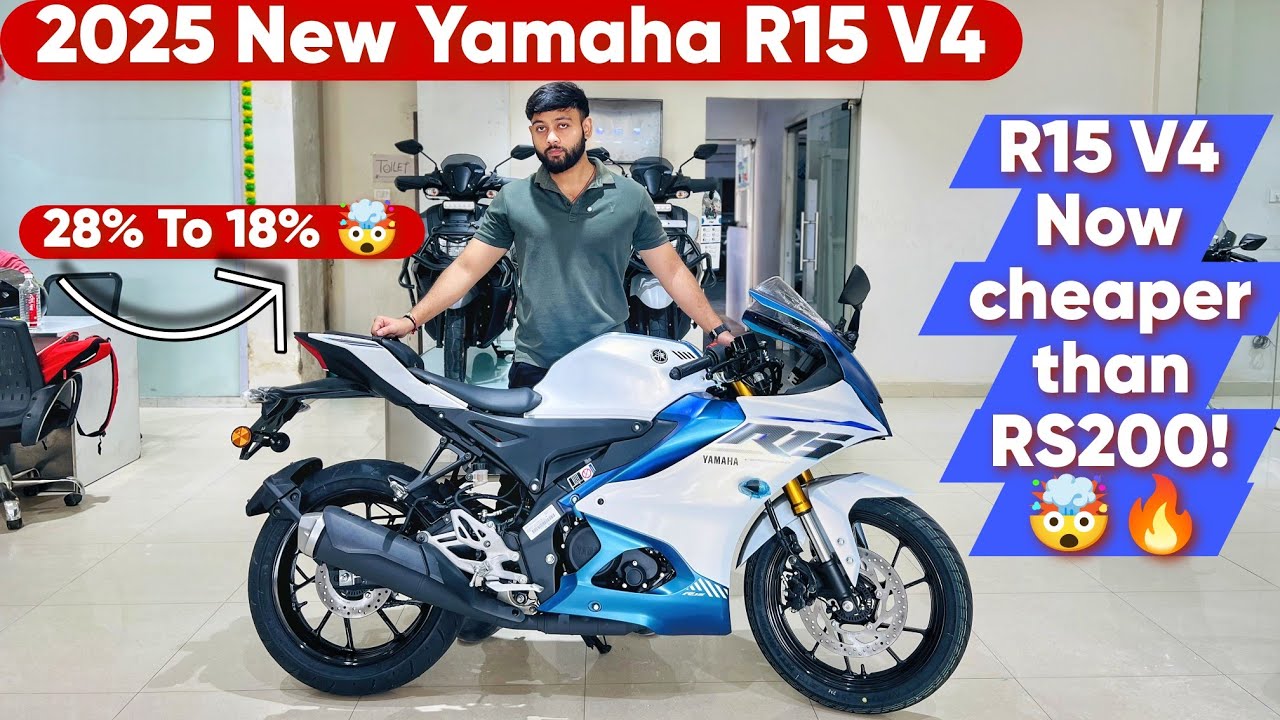 2025 New Yamaha R15 V4 Matte Pearl White Detailed Review | Price Drop 🤯 ...