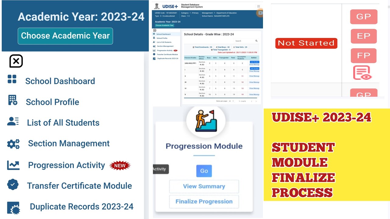 STUDENT MODULE FINALIZE | UDISE+ 2023-24 | NEW student Add ...