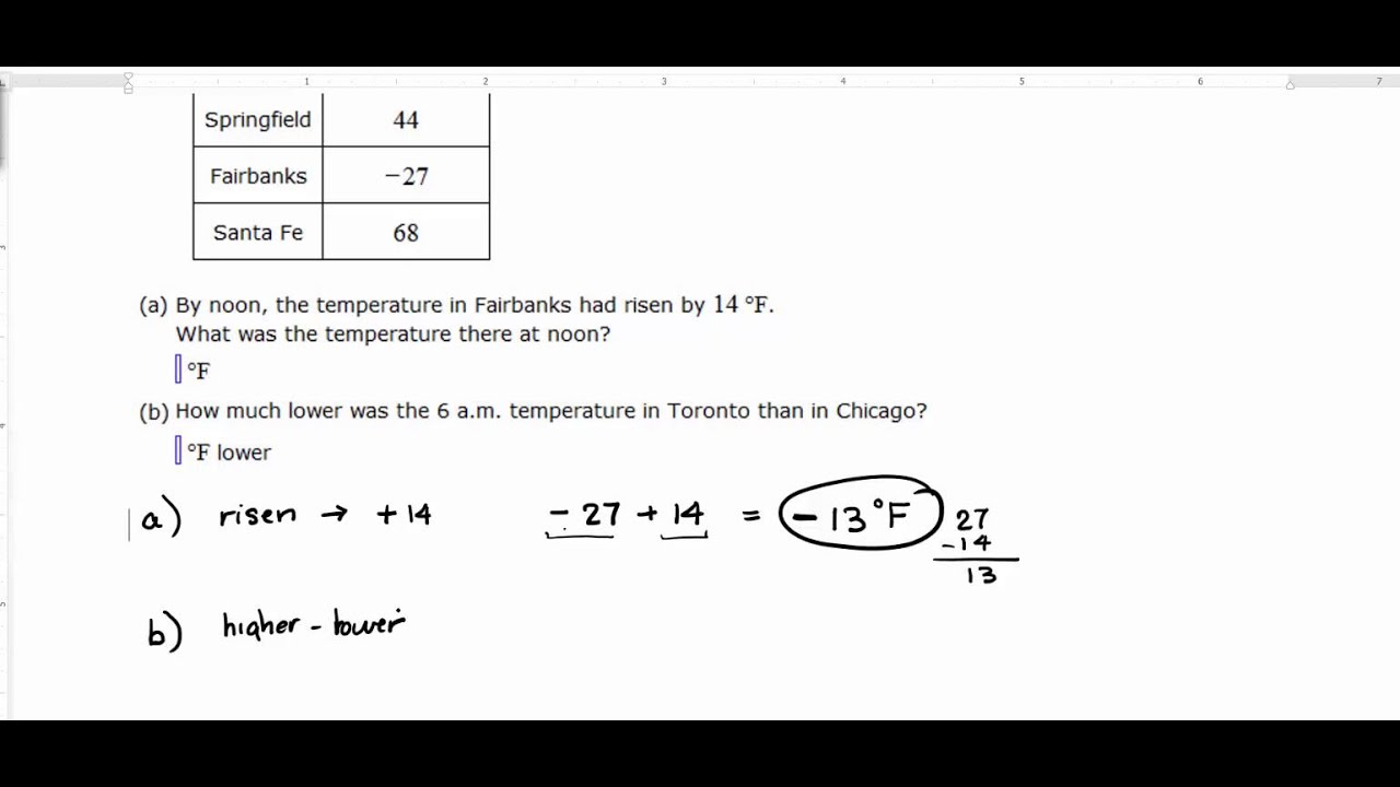 Problem 13 Word Problem With Addition Or Subtraction Of Integers Problem 13 Word Problem With Addition Or Subtraction Of Integers