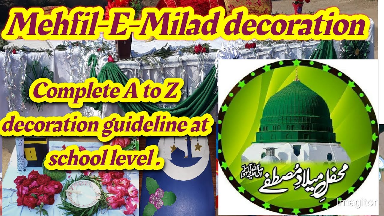 Milad un nabi decoration || Mahfil e Milad Stage Decoration||Jashan e ...