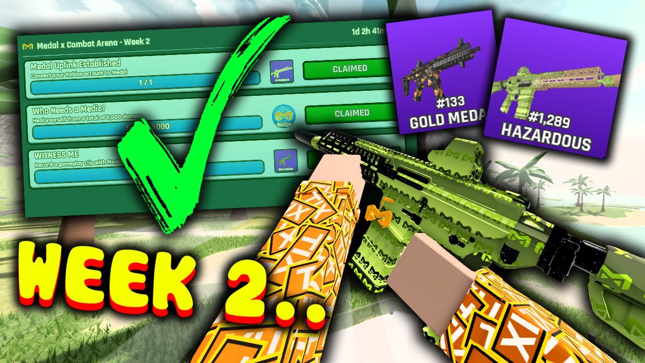 ROBLOX Combat Arena X Medal quest week 2! (NEW MPX/M7 SKINS) - YouTube