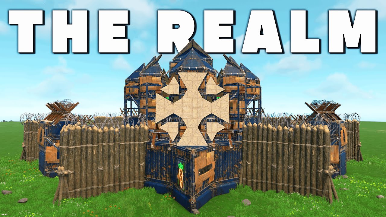 The Realm - 2x2 Medium Group Rust Base Design | Farm, Funnel Wall ...
