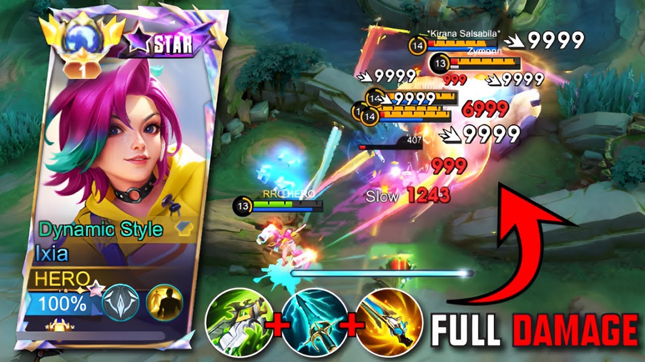 IXIA Best FULL DAMAGE Build and Emblem 2025 (totally insane!) - MLBB ...