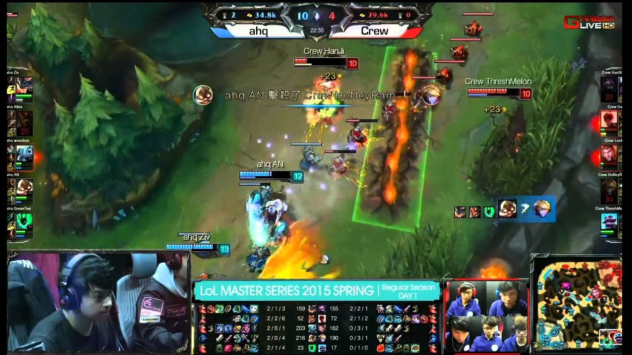 1-8-15 LMS 春季資格賽 LEAGUE OF LEGENDS 英雄聯盟 LOL ahq vs. Crew - YouTube