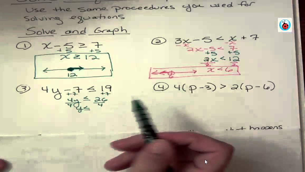 Inequalities --Solve (Part 1) - YouTube