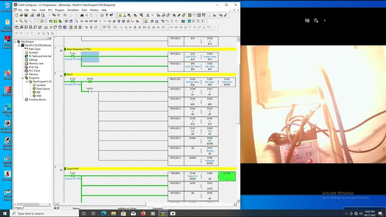 PID Control PLC Omron - YouTube