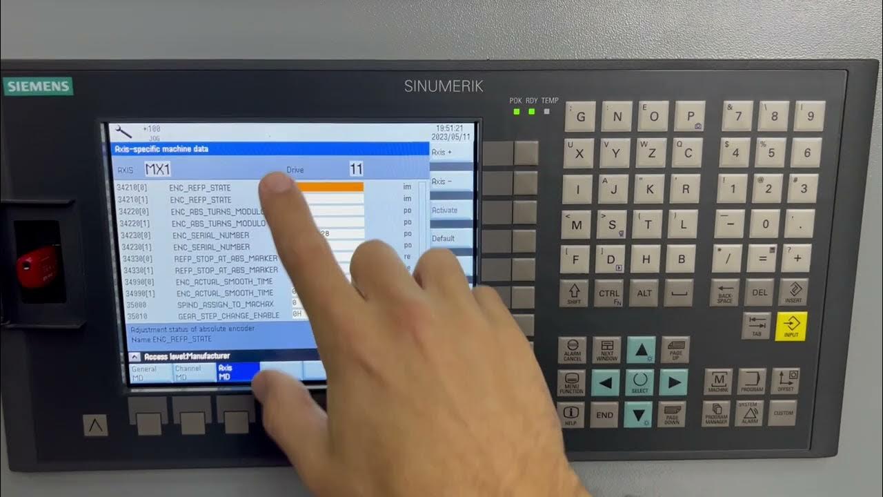 PONTO ZERO DE EIXO (REFERÊNCIA) SIEMENS SINUMERIK 808D ADVANCED / SETTING REFERENCE POINT - YouTube
