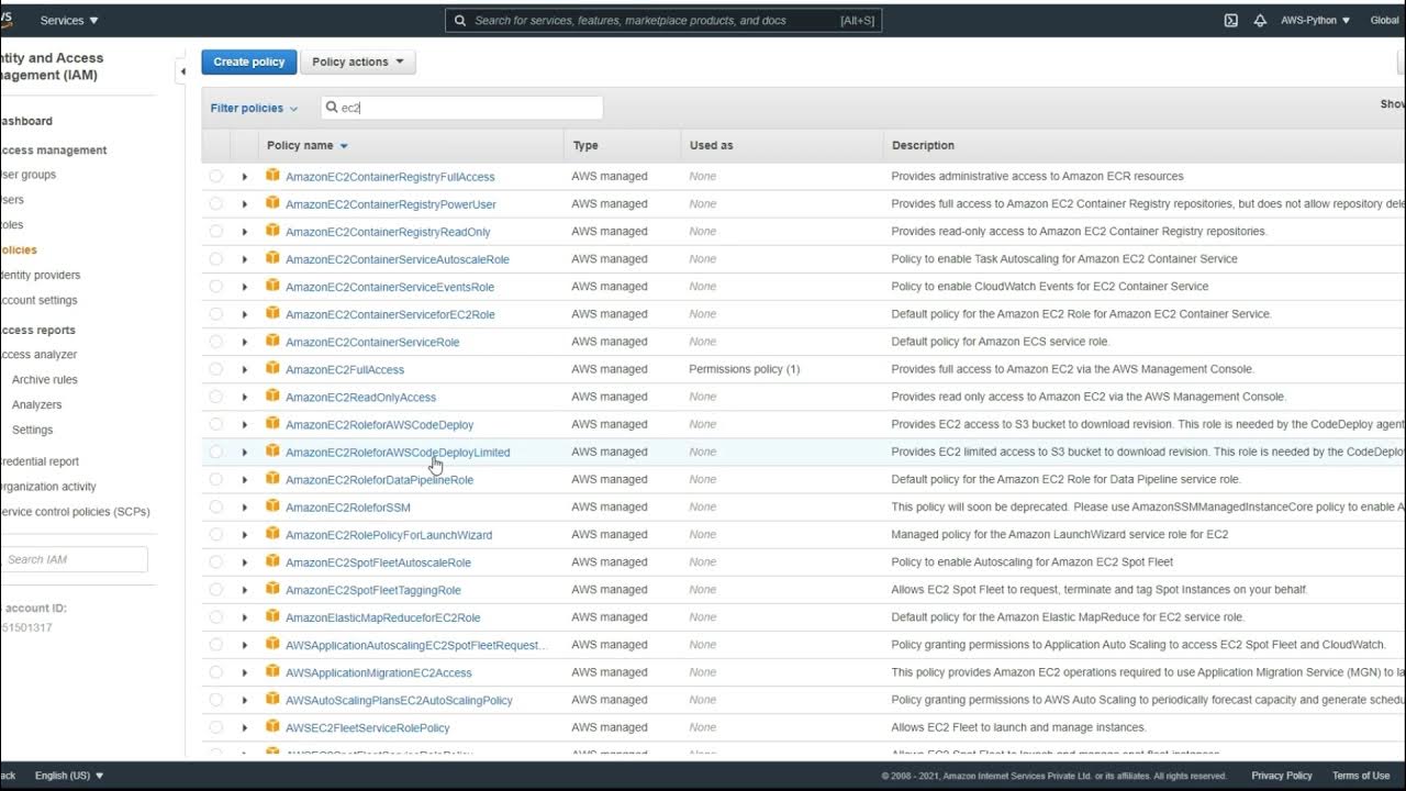 AWS: Working with IAM users using boto3 - YouTube