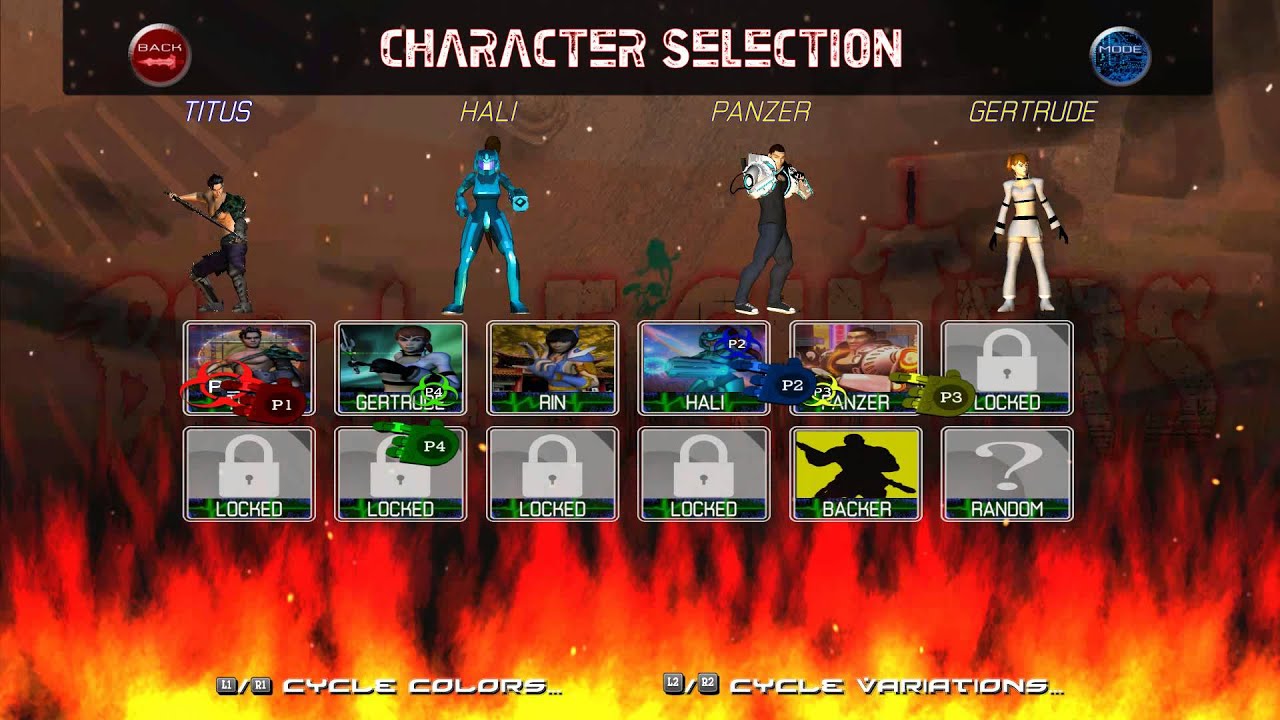 Character select screen for Bionic Fighters (WIP) - YouTube