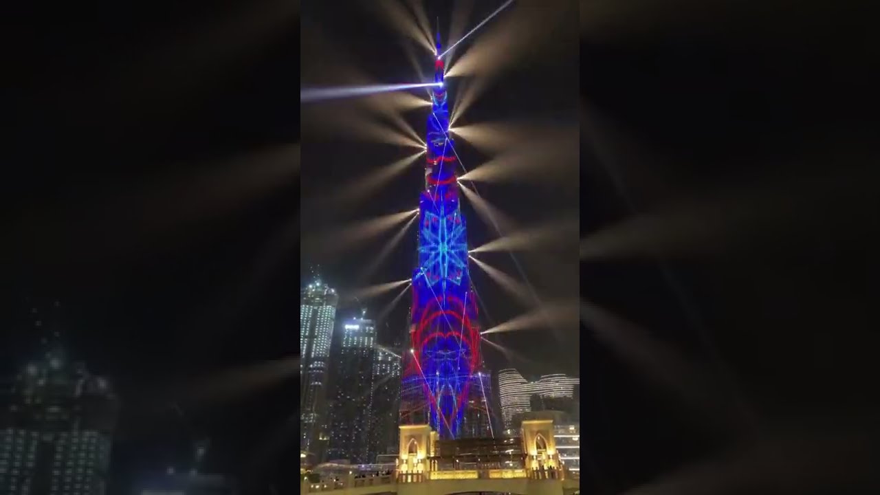 Burj Khalifa Laser Beam Light - Dubai - DXB - United Arab Emirates ...