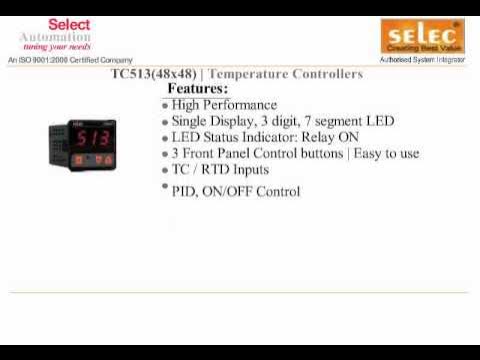SELEC TEMPERATURE CONTROLLER TC513 TEMPERATURE CONTROLLER - YouTube