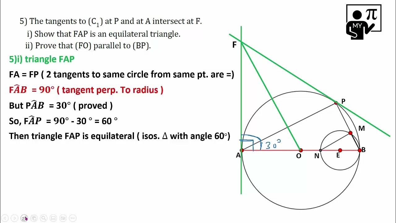 Grade 9 _ Lines and circles exercise - YouTube